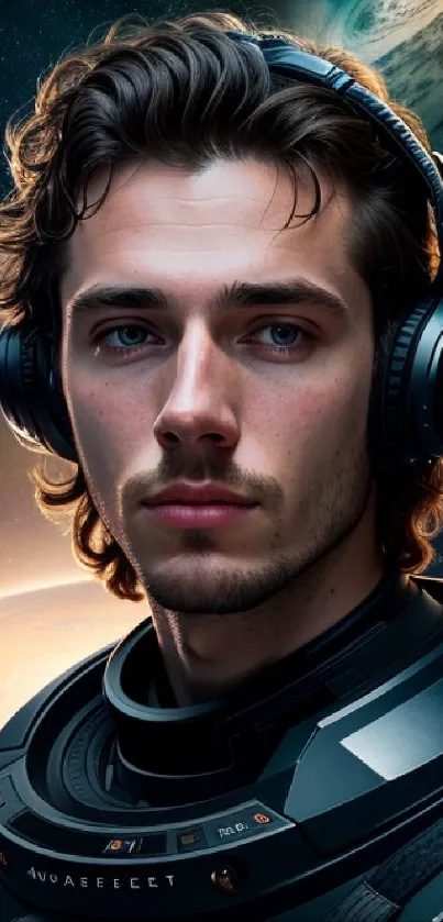 Futuristic Space Explorer Wallpaper - free download