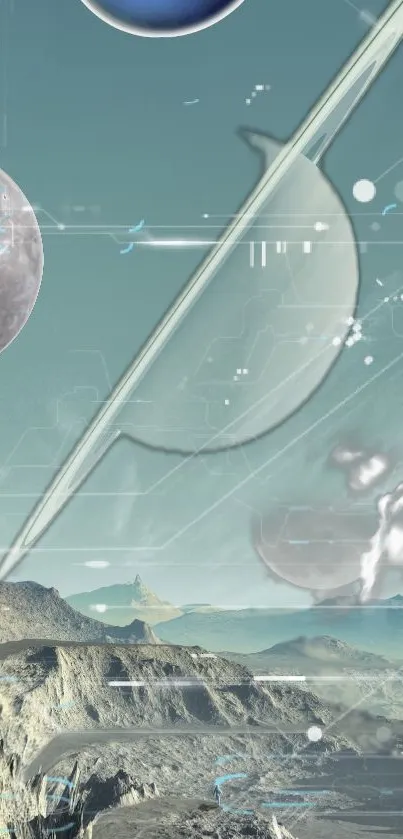 Futuristic Space Landscape Art - free download