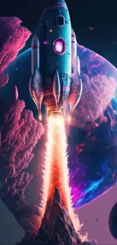 Futuristic Space Rocket Art - free download