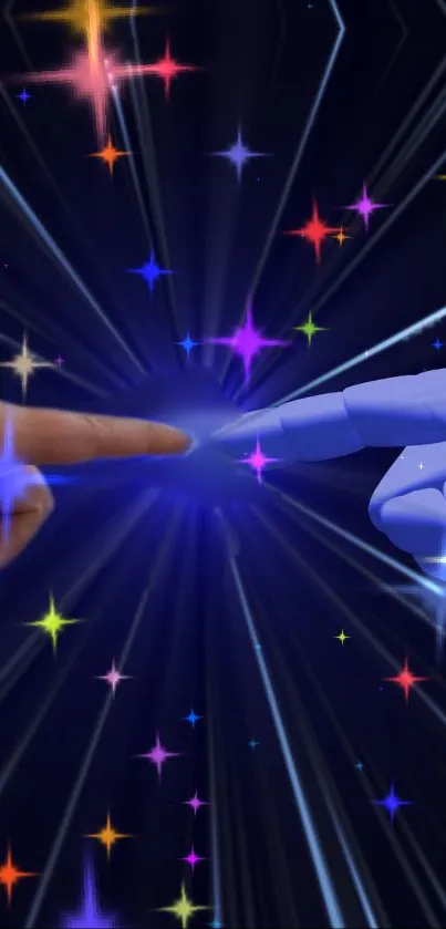 Futuristic Starry Connection Art - free download