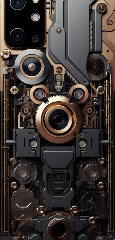 Steampunk Phone Gear Wallpaper - free download