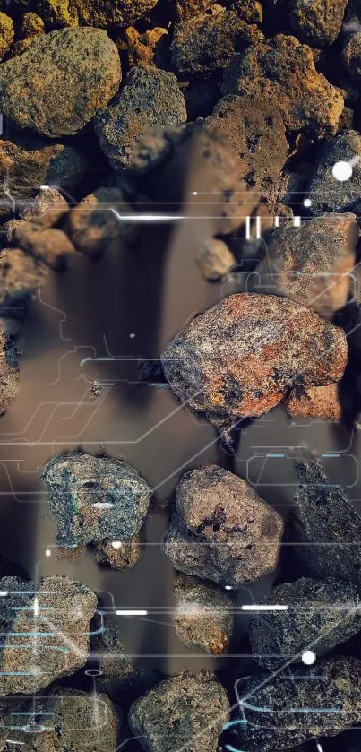 Futuristic Stone Texture Wallpaper - free download