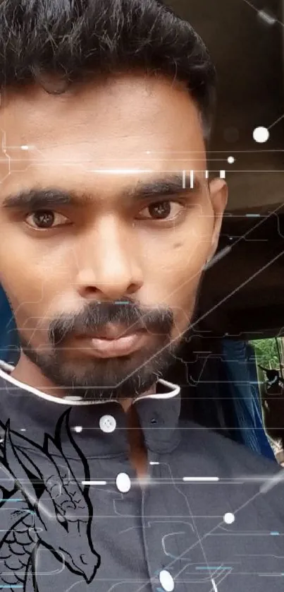 Futuristic Tech Dragon Design - free download