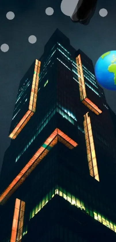 Futuristic Tower Nightscape - free download