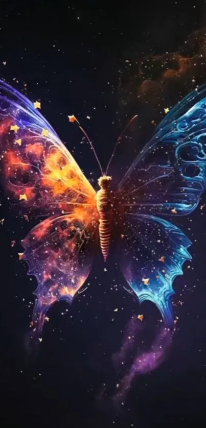 Galactic Butterfly Phone Wallpaper - free download