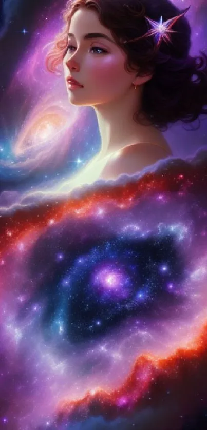 Galactic Dreamscape Mobile Wallpaper - free download