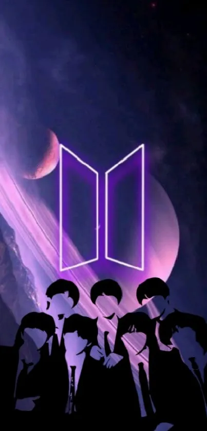 Galactic Group Silhouette Art - free download