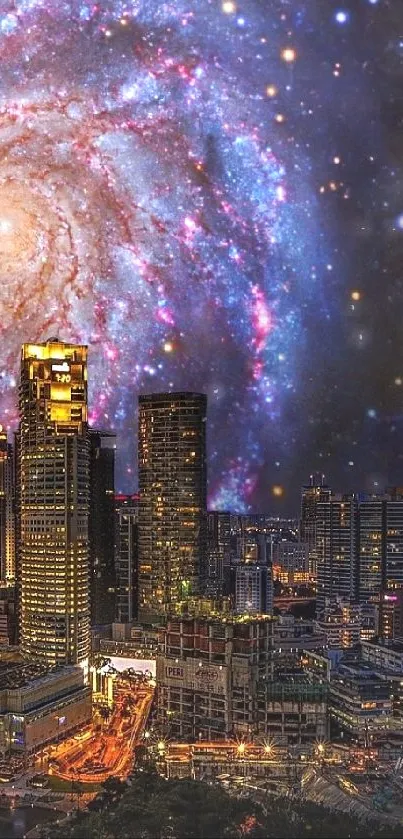 Galaxy City Skyline Wallpaper - free download