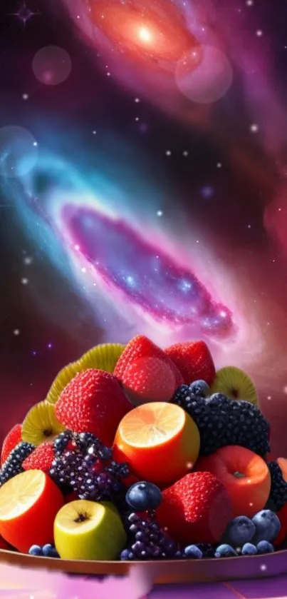 Galaxy Fruit Fantasy Wallpaper - free download