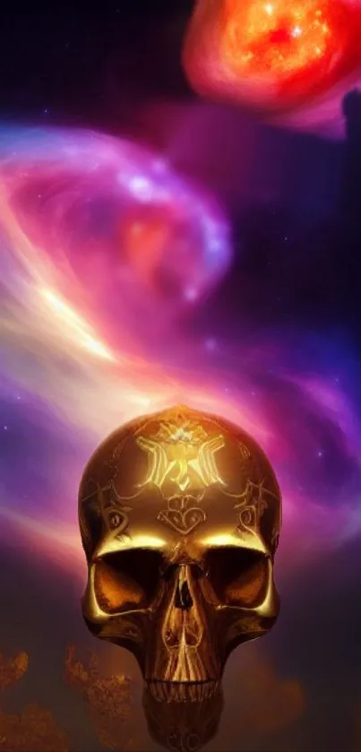 Galaxy Skull Art Wallpaper - free download