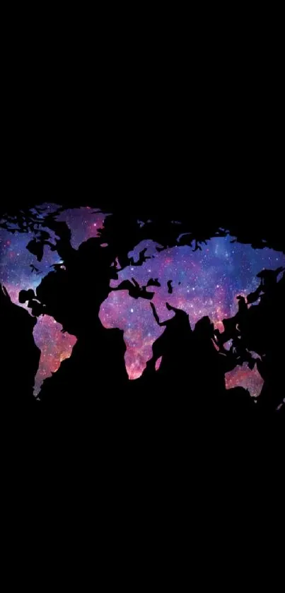 Galaxy World Map Wallpaper - free download