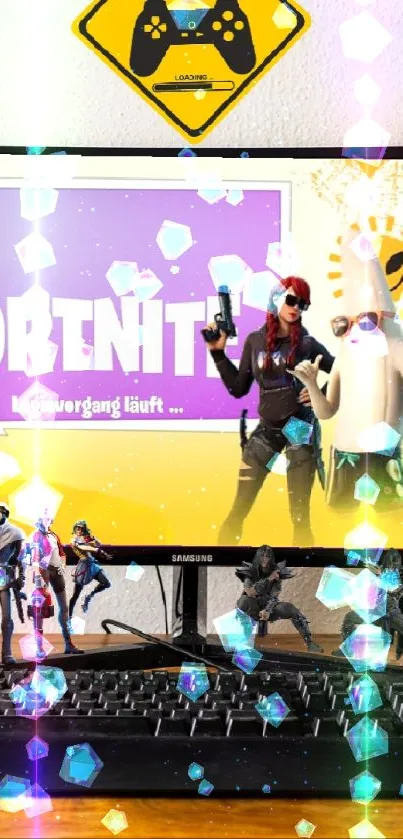 Gaming Desktop with Fortnite Theme - free download