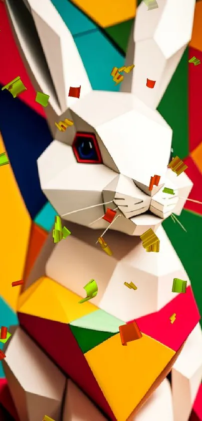 Geometric Rabbit Art Wallpaper - free download