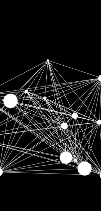 Geometric Wireframe Black Wallpaper - free download