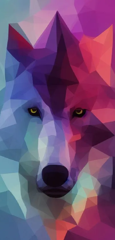 Geometric Wolf Art Wallpaper - free download