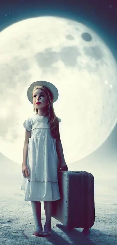 Girl under Full Moon - free download