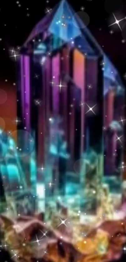 Gleaming Crystal Starry Wallpaper - free download