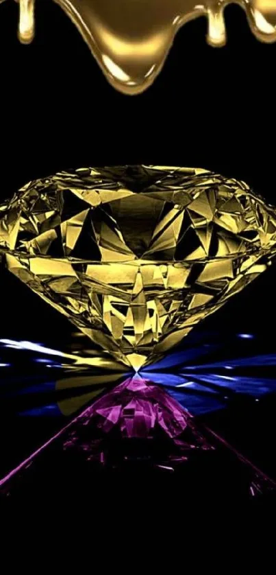 Gleaming Gold Diamond Wallpaper - free download