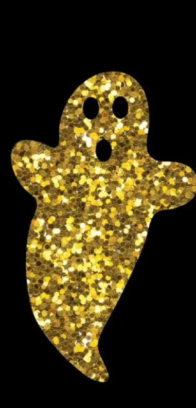 Glittery Gold Ghost Wallpaper - free download