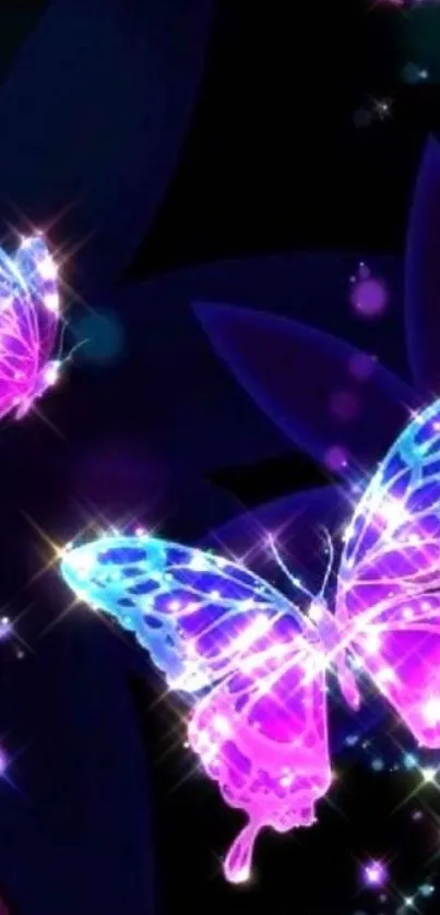 Glowing Butterfly Wallpaper Art - free download