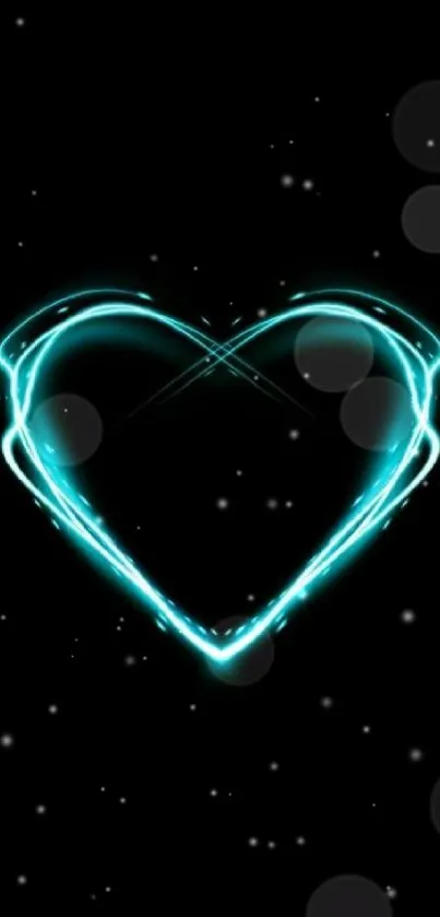Glowing Heart Neon Wallpaper - free download