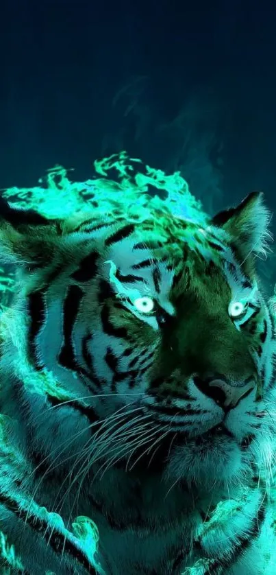 Glowing Tiger Fantasy Art - free download