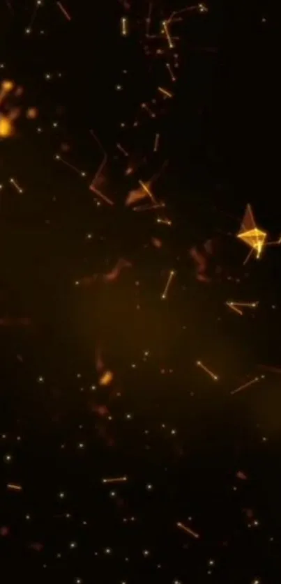 Golden Abstract Particle Wallpaper - free download