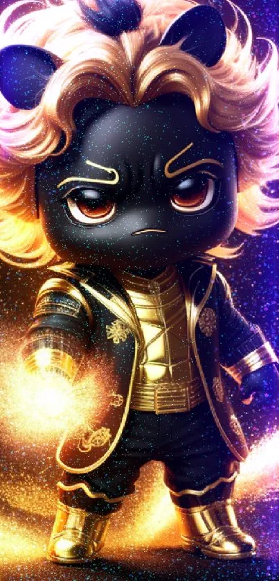 Golden Aura Anime Character - free download