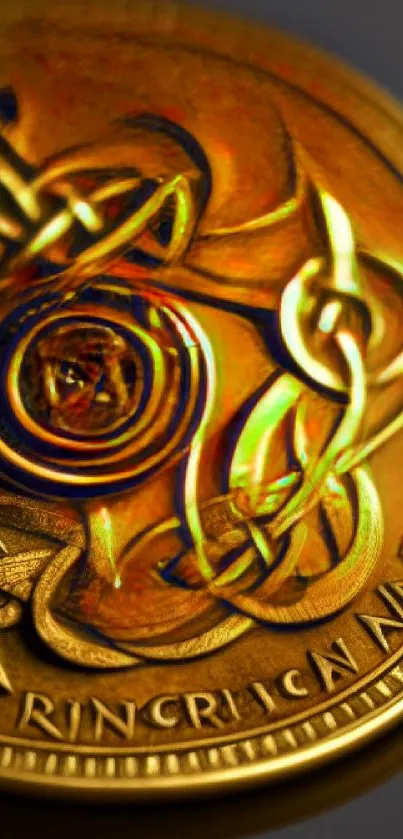 Golden Celtic Coin Design - free download
