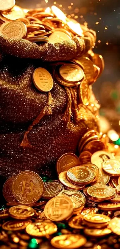 Golden Coins Luxury Wallpaper - free download