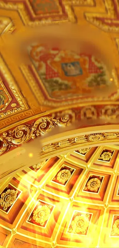 Golden Ornate Ceiling Design - free download