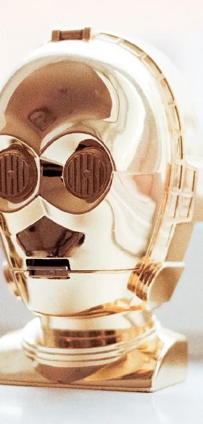 Golden Robot Bust Wallpaper - free download