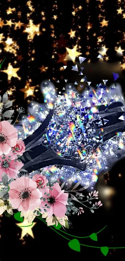 Golden Starry Night Wallpaper - free download