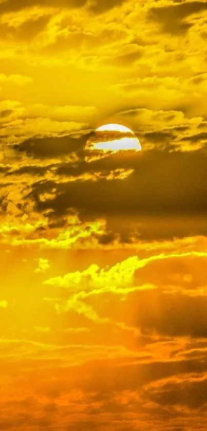 Golden Sunset Sky Wallpaper - free download