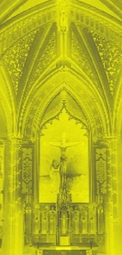 Gothic Cathedral in Yellow Hue - free download