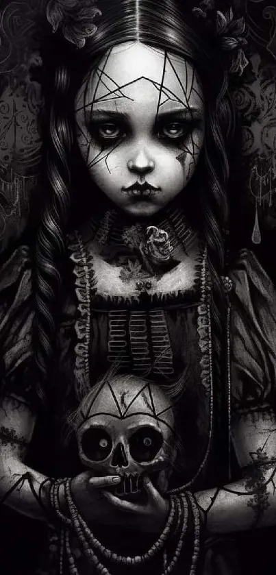 Gothic Doll Art Wallpaper - free download