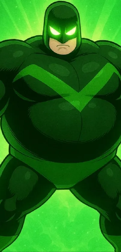 Green Superhero Power Wallpaper - free download