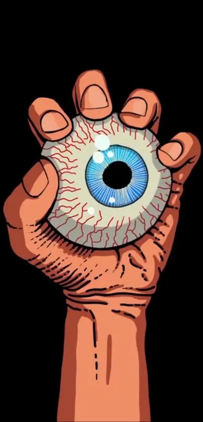 Hand Holding Blue Eye Illustration - free download