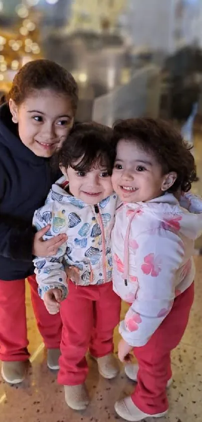 Happy Kids Group Hug - free download