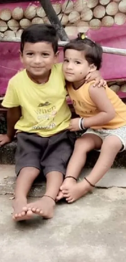 Happy Siblings Wallpaper - free download