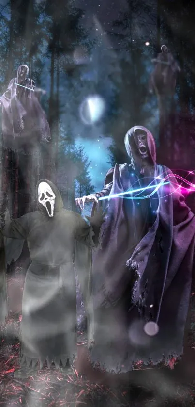 Haunting Spectral Forest Scene - free download