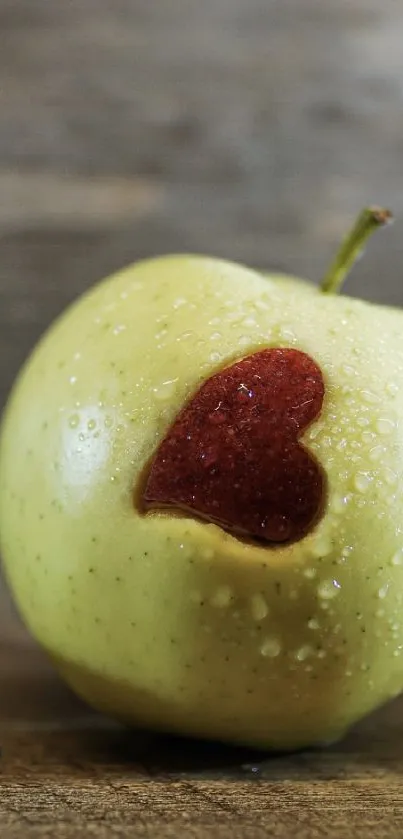 Heart Carved Apple Wallpaper - free download