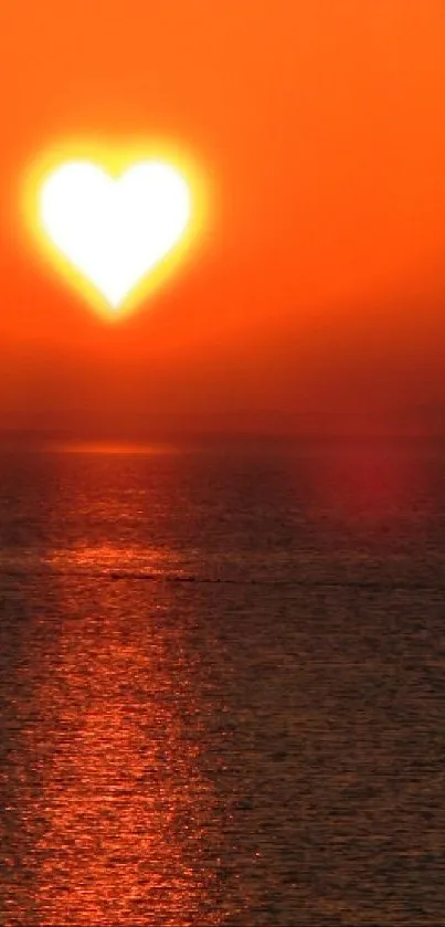 Heart Sunset Mobile Wallpaper - free download