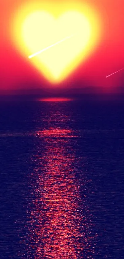 Heart Sunset Ocean Wallpaper - free download