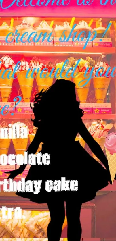 Ice Cream Shop Silhouette - free download
