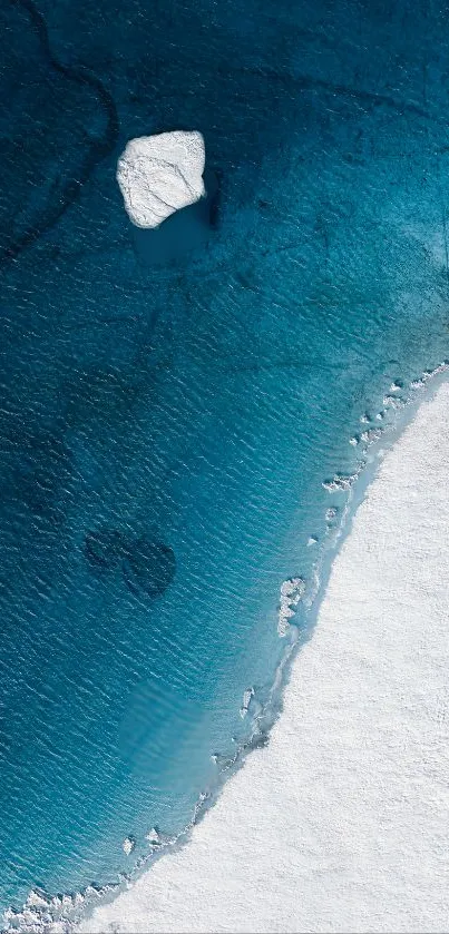 Icy Ocean Aerial Mobile Wallpaper - free download