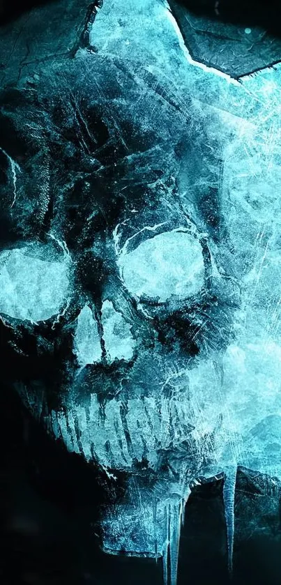 Icy Skull Dark Wallpaper - free download