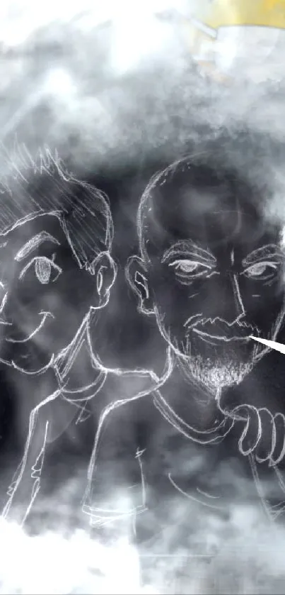 Illustrated Cloudy Characters - free download