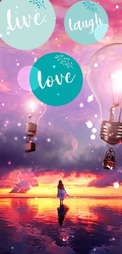 Inspirational Light Bulb Sunset - free download