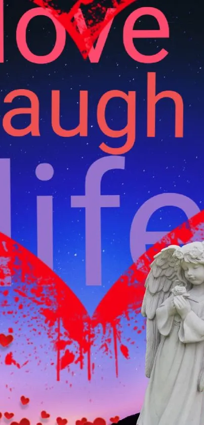 Inspiring Love Laugh Life Wallpaper - free download